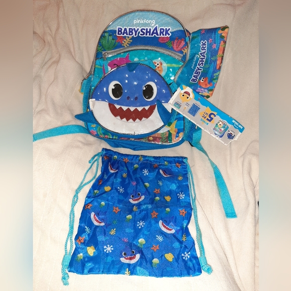 Pinkfong | Accessories | 5pc Pinkfong Baby Shark Backpack Set | Poshmark